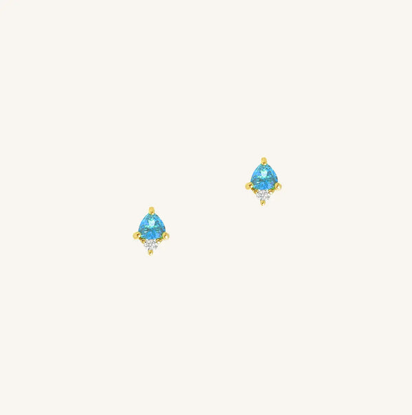 December Turquoise Birthstone Studs