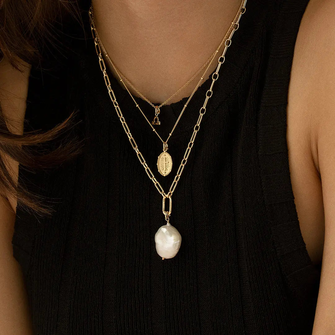 River Pearl Necklace - Stone of Potential | Francesca Jewellery